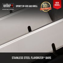 NEW!! Weber Spirit SP-335 Gas Grill Stainless Steel WITH FREE COVER an ...